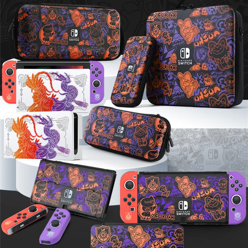 Scarlet-Violet-para-Nintendo-Switch-OLED-EVA-estuche-de-transporte-conjunto-bolsa-Base-carcasa ...