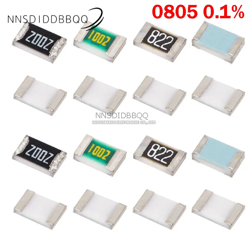 SMD 저항기 0805 0.1%, SMD 1R ~ 1M 1 10 100 150 220 330 ohm 1K 2.2K 10K ...
