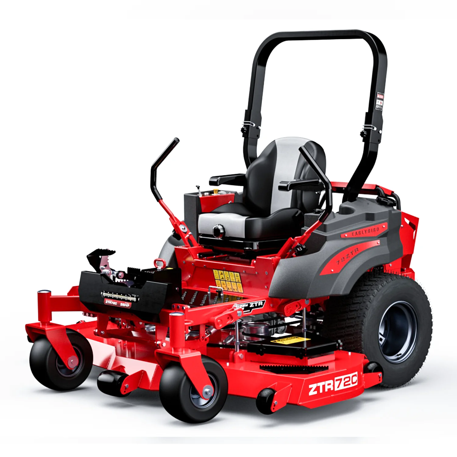 Commercial Zero-Turn Hydrostatic Ride-On Mower, 72" for Large Gardens ...