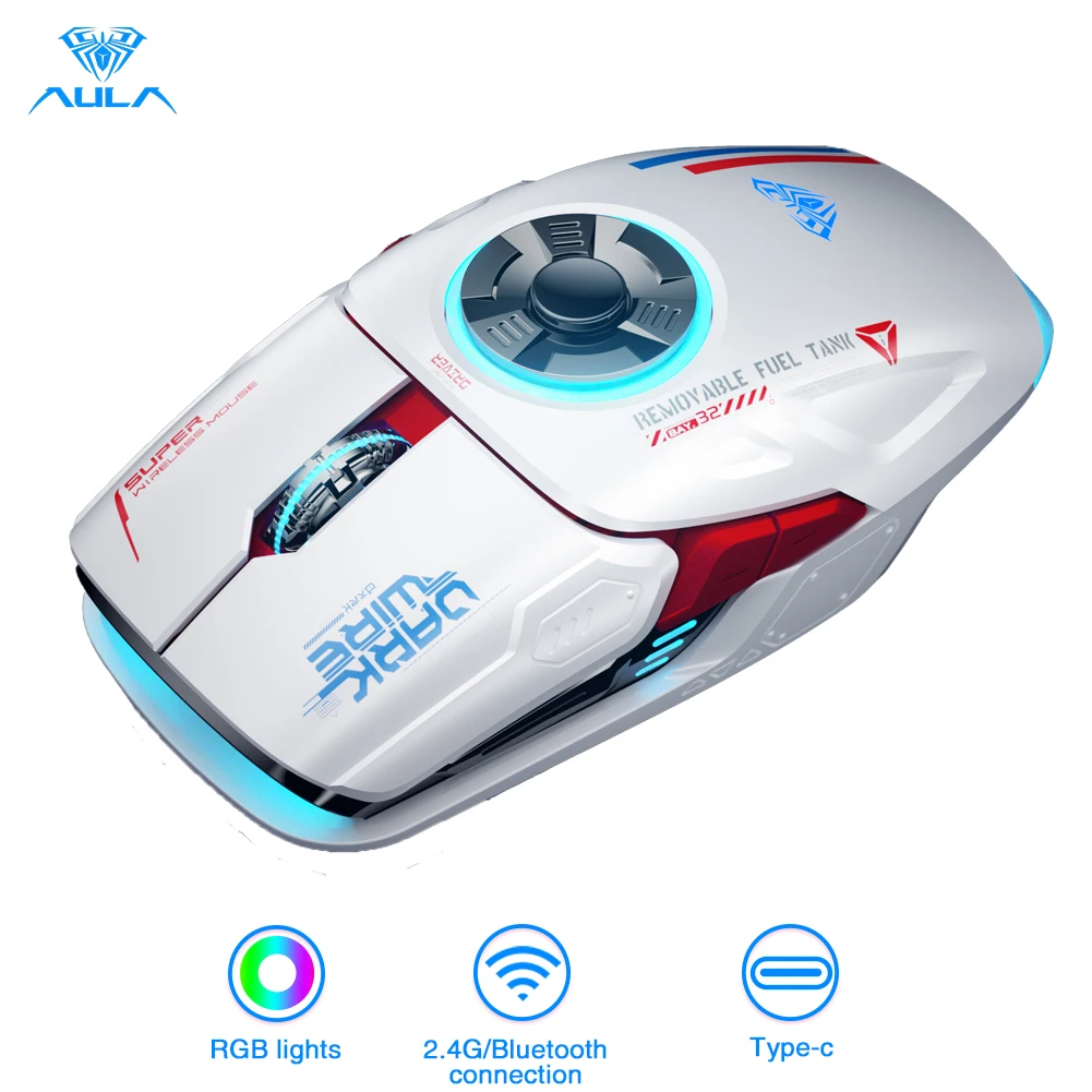 AULA-H530-Mouse-girat-rio-sem-fio-Decompress-carregamento-RGB-Gaming-Mouse-quatro-modos-mais ...