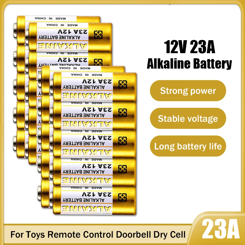 20PCS 12V 23A A23 LRV08 Alkaline Battery For Car Remote Control Toy ...