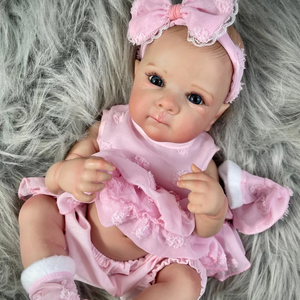MRB-Mu-eca-de-beb-Reborn-de-18-pulgadas-hecha-a-mano-vinilo-de-silicona ...