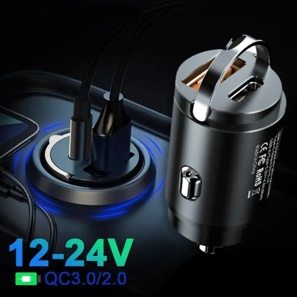 100W Mini Car Charger QC3.0 PD3.0 Fast Charging G USB Socket Charger ...