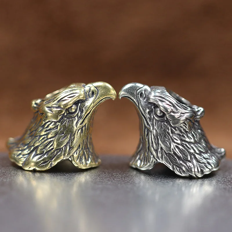 Freedom-Bald-Eagle-Head-Sculpture-Brass-Knife-Bead-Condor-EDC-Outdoor ...