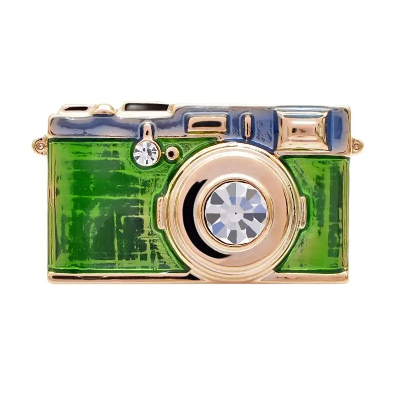 Cindy Xiang 3 Colors Choose Enamel Camera Brooch Fashion Badges ...