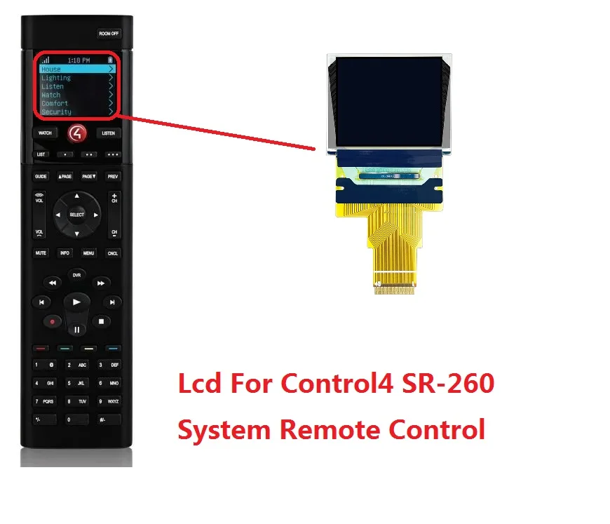 OLED LCD Screen Display For Control 4 SR-260 System Remote Control lcd ...