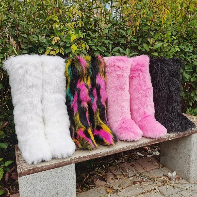 Hot Mongolian Fur Boots Factory Fast Delivery Winter Ladies Snow Shoes ...