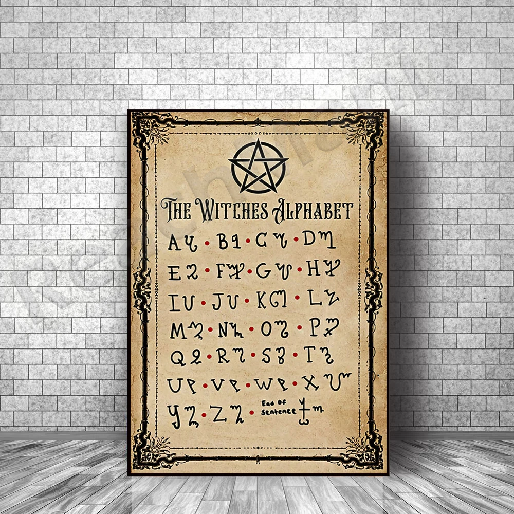 witch-alphabet-witchcraft-knowledge-poster-kitchen-witchcraft-poster ...