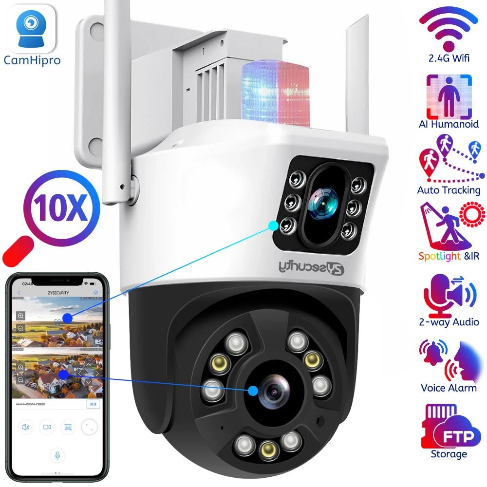Outdoor-Wifi-Camera-Dual-Lens-Dual-Screens-PTZ-Camera-2-in-1-Linkage ...
