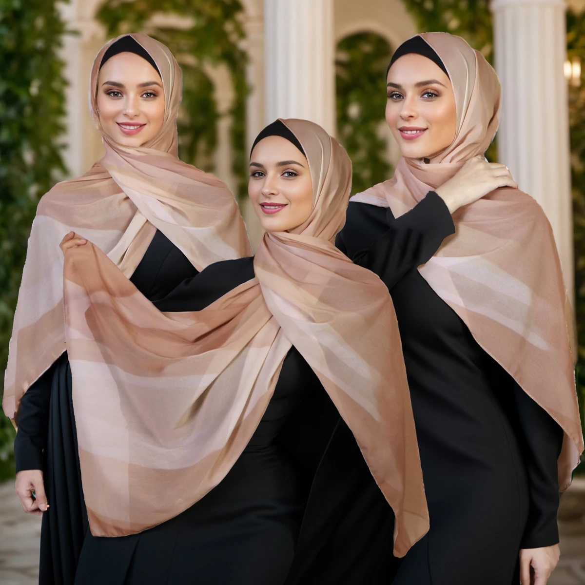 New Printed Chiffon Hijab Scarf For Women Muslim Headscarf Wraps Veils ...