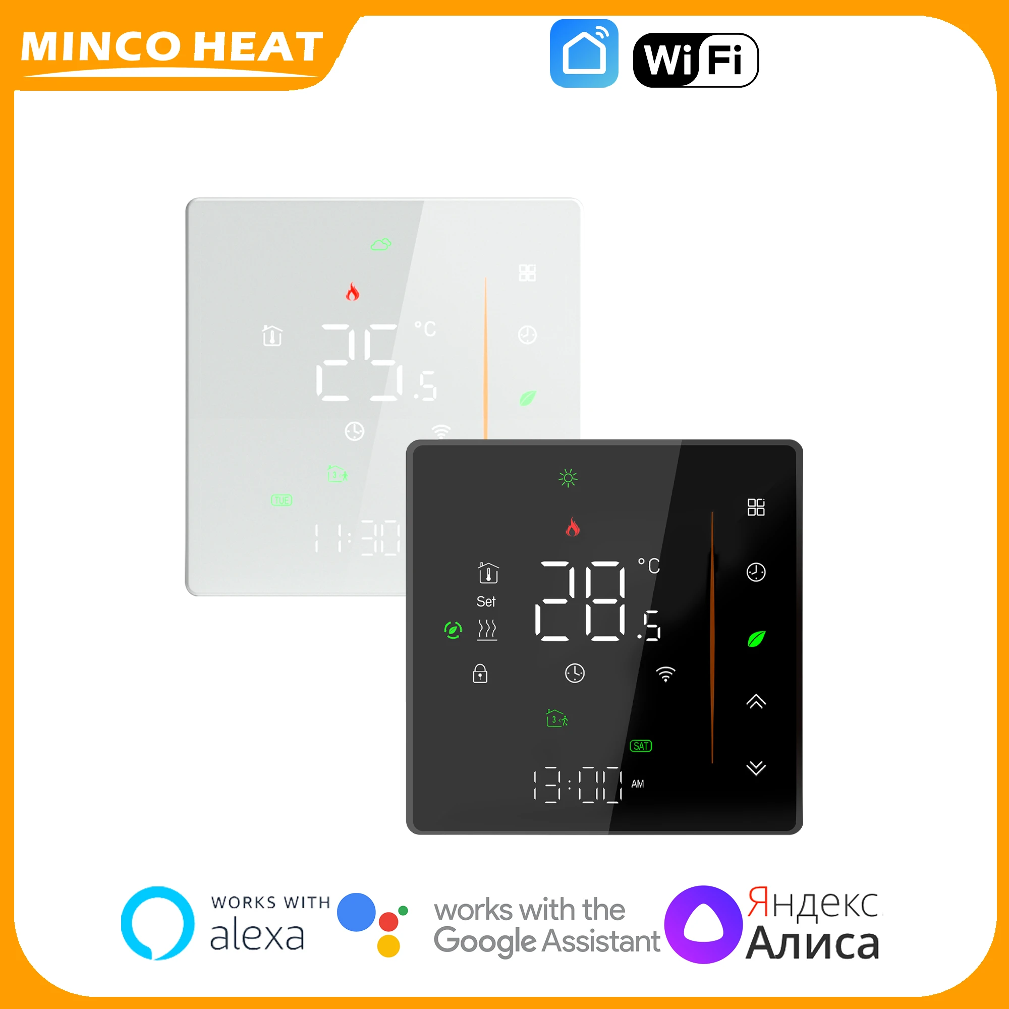 Minco Heat Smart Underfloor Heating Wifi Thermostat 5a/16a For Electric Floor Heating/water/gas ...