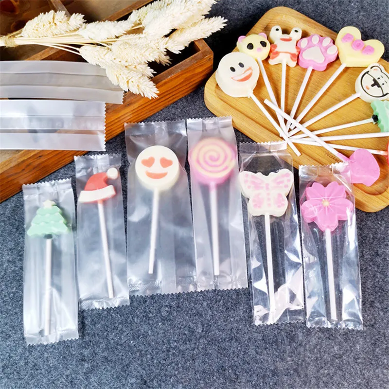 50/100pcs Transparent Frosted Package Handmade Lollipop Packaging ...