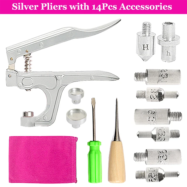 Metal Snap Fasteners Button Kits with Fastener Botones Installation ...