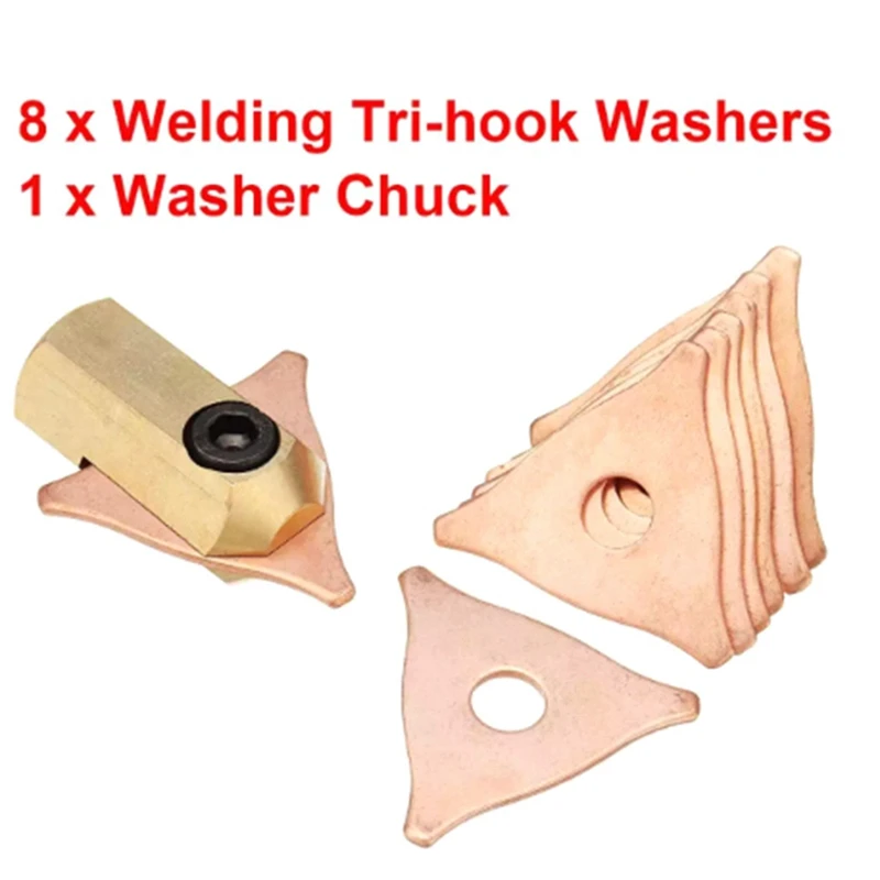 9Pcs-Tri-Hook-Washer-3Point-Dent-Puller-Electrode-Chuck-Dent-Pulling ...