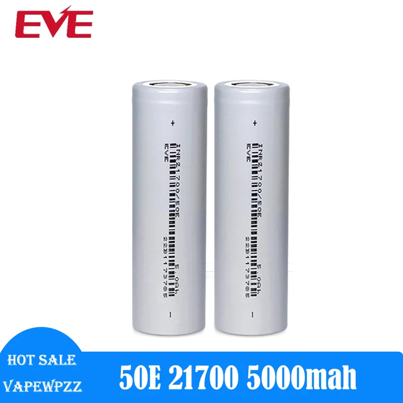 1-10pcs-High-Quality-EVE-50E-21700-Battery-3-65V-5000mah-15A-3C ...
