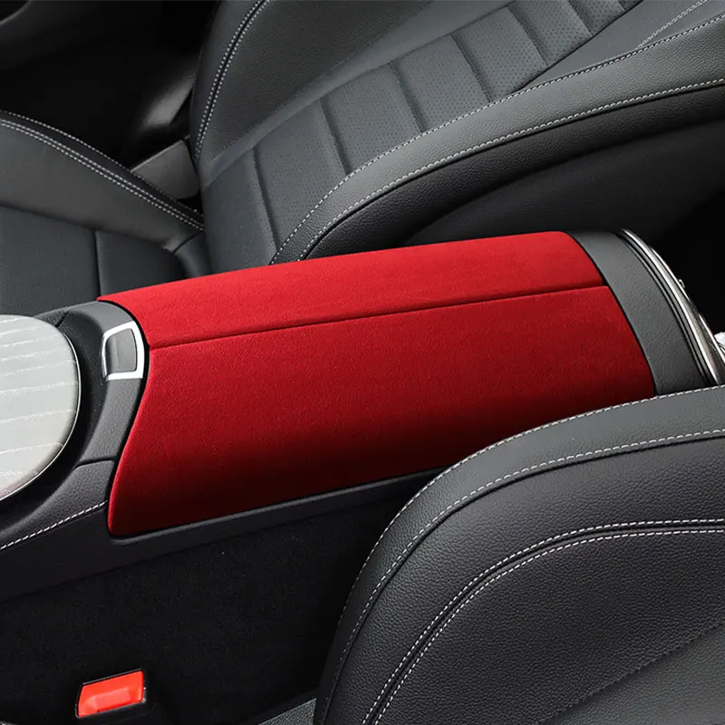 2*Suede ABS Car Interior Center Armrest Box Console Box Storage Box ...