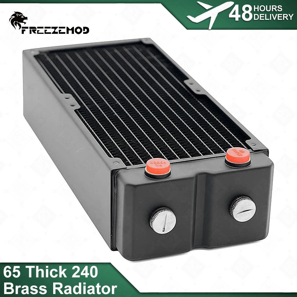 65mm-Thick-240mm-Brass-Radiator-FREEZEMOD-Computer-Water-Cooling-Triple ...