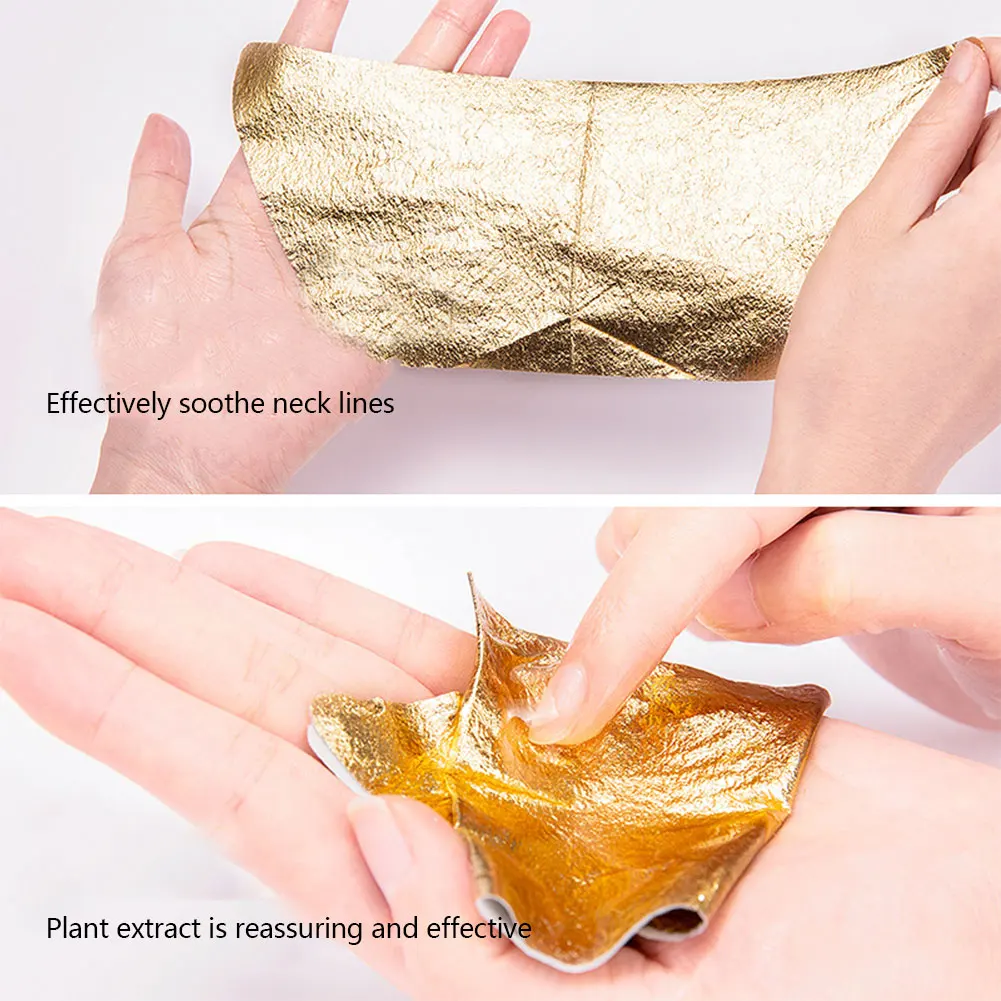 10pcs Gold Firming Neck Mask Moisturizing Anti Wrinkles Anti-aging ...