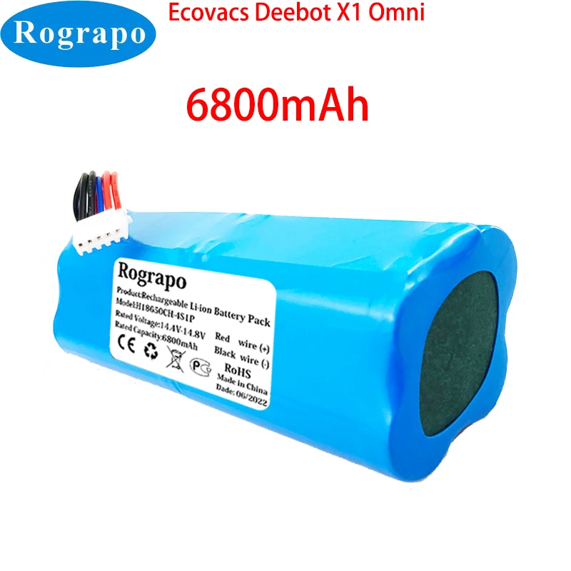 New-14-8V-6800mAh-Robot-Battery-For-Ecovacs-Deebot-X1-Omni-Vacuum ...