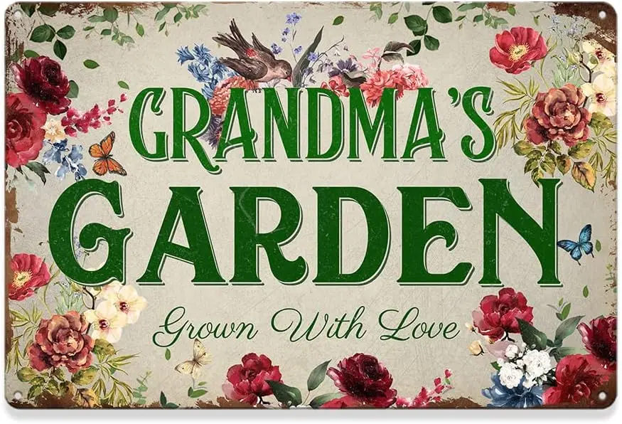 Grandma-s-Garden-Sign-Metal-Personalized-Metal-Garden-Sign-Custom ...
