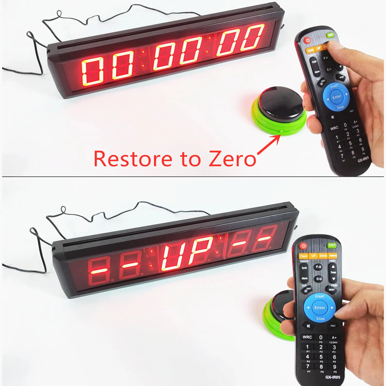 200m Wireless Button Countdown Timer Room Game Props Programmable ...