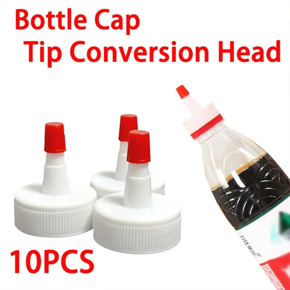 10pcs 28mm Bottle Cap Tip Conversion Head Plastic Red Bottle sealing ...