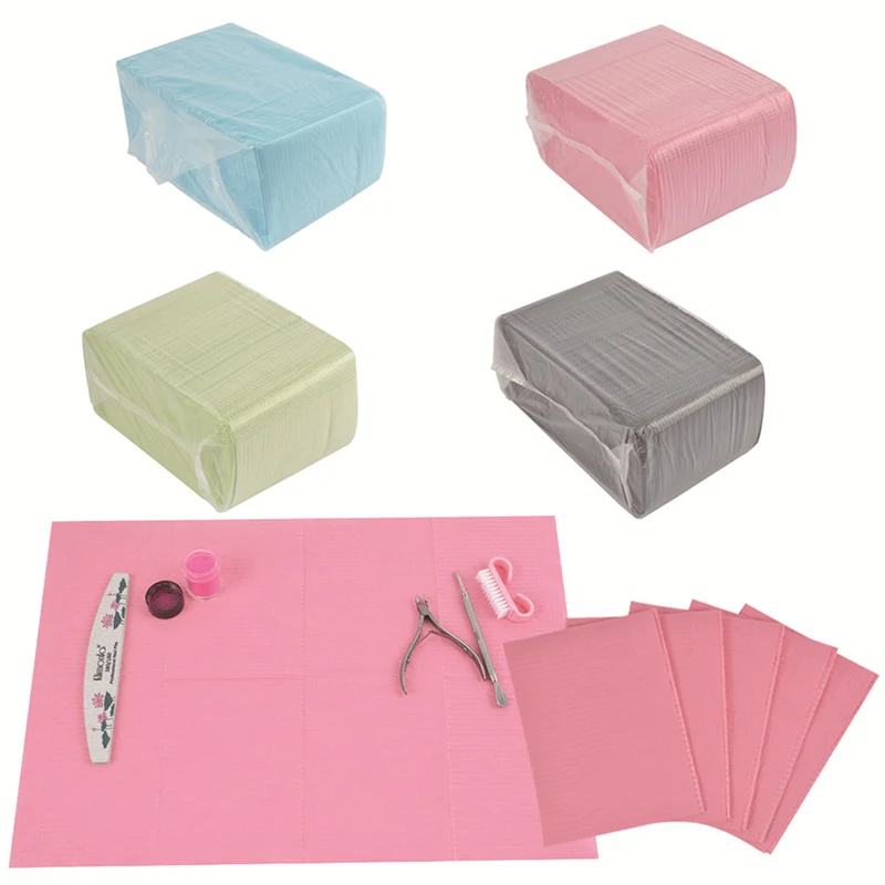 Foldable-Nail-Polish-Disposable-Hand-Cushion-Holder-Tablecloth-Lint ...