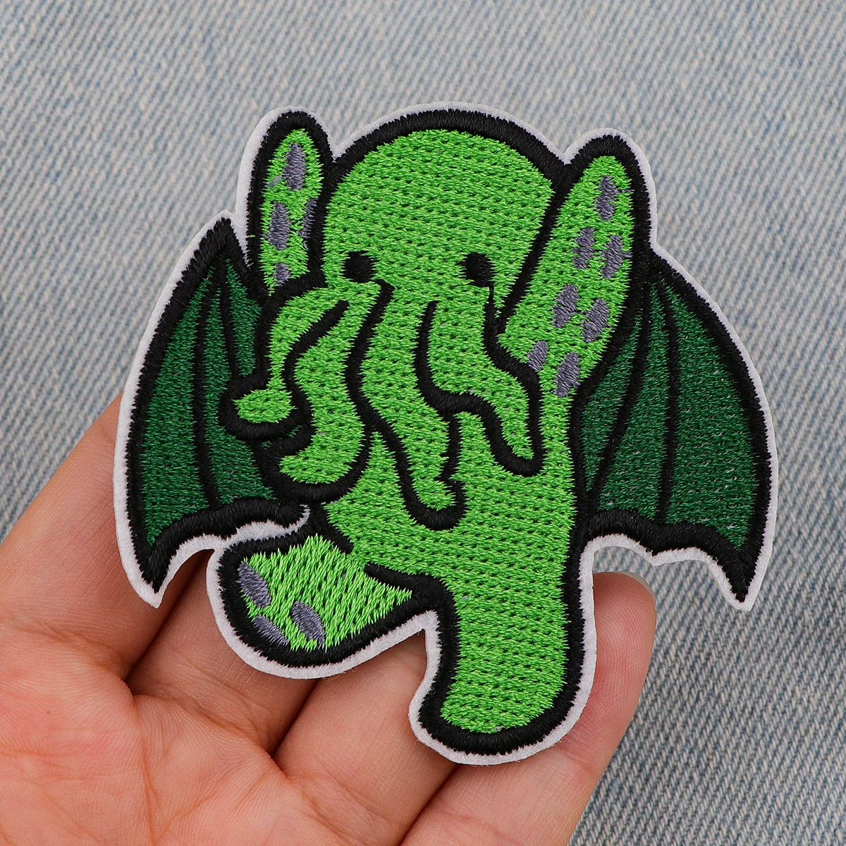 Green Elephant Embroidery Patch Fairy Tale Iron On Patches For Clothing ...