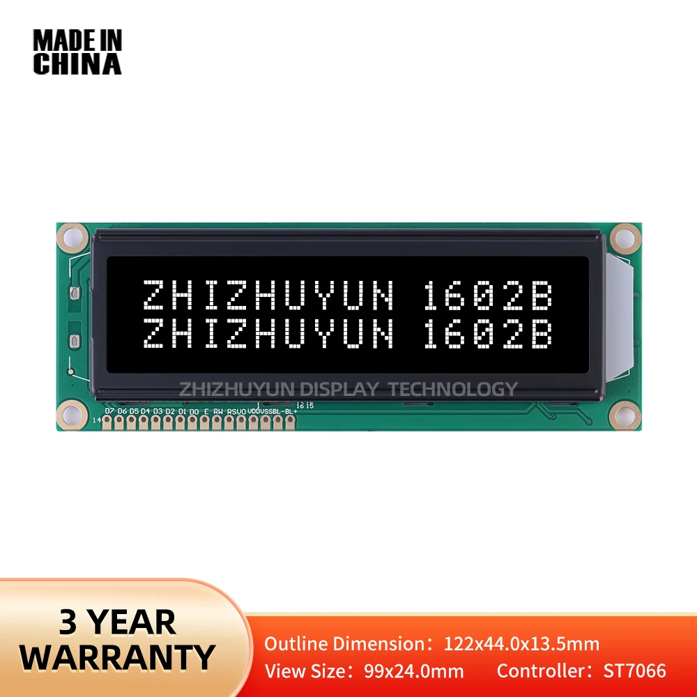 Factory-Outlet-BTN-Black-Mold-Large-Character-1602B-5V-3-3V-LCD-Screen ...