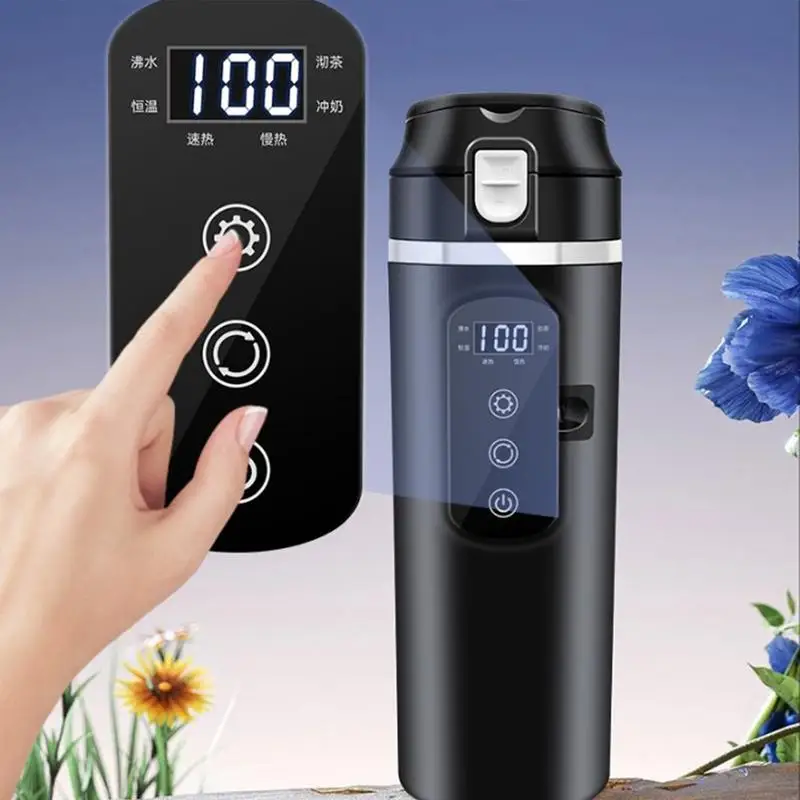 Portable-Electric-Thermal-Cup-500ml-Car-Heating-Cup-12-24V-Water-Boiler ...