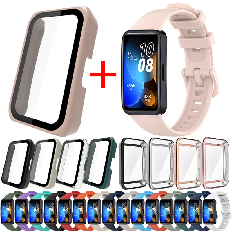 Silicone Strap Case Protector For Huawei Band 10 9 8 7 6 Pro Watch band ...