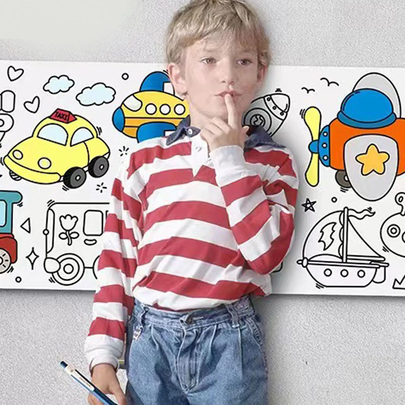 Jeu de coloriage,Rouleau de papier à colorier pour enfant,300CM,sans ...