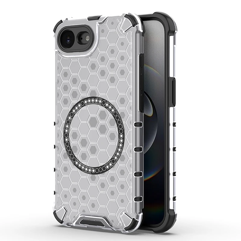 Luxury Honeycomb Magnetic For Magsafe Case For iPhone 16E 16 15 14 Plus ...