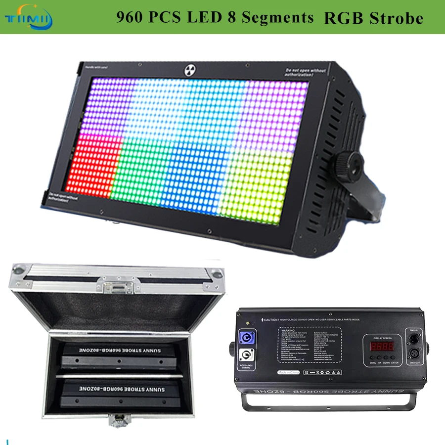 1-10Pcs-960-PCS-LED-8-Segments-RGB-Strobe-Light-Voice-Led-Disco ...
