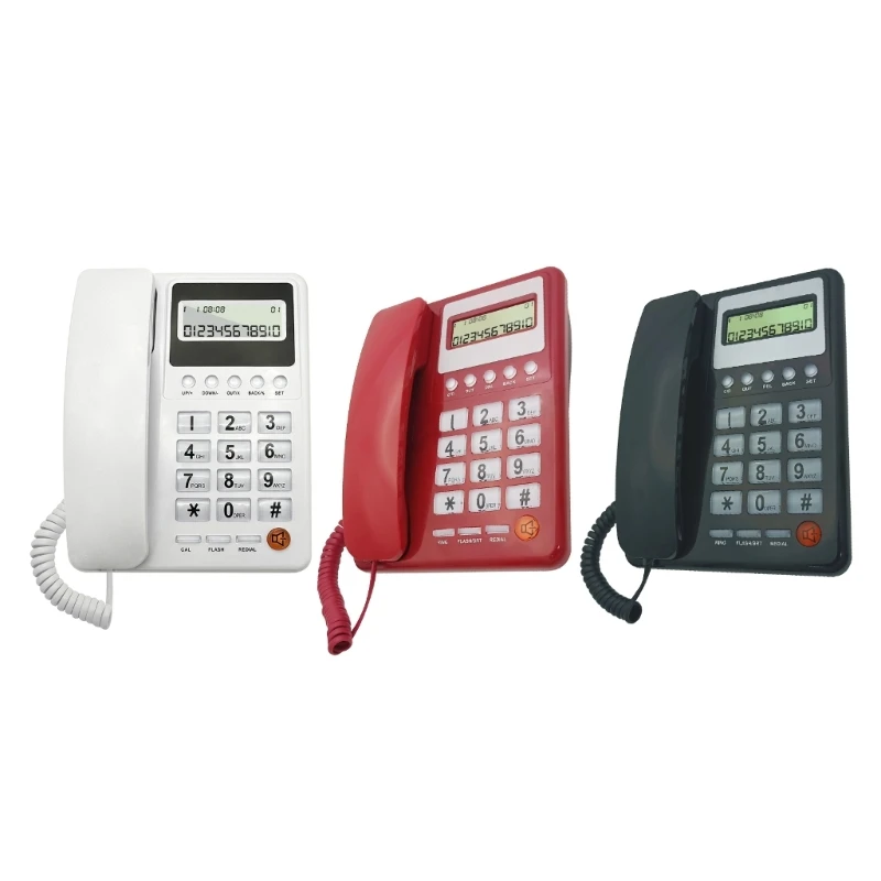 Corded-Telephone-Landline-Telephone-Big-Button-Landline-Phones-with ...