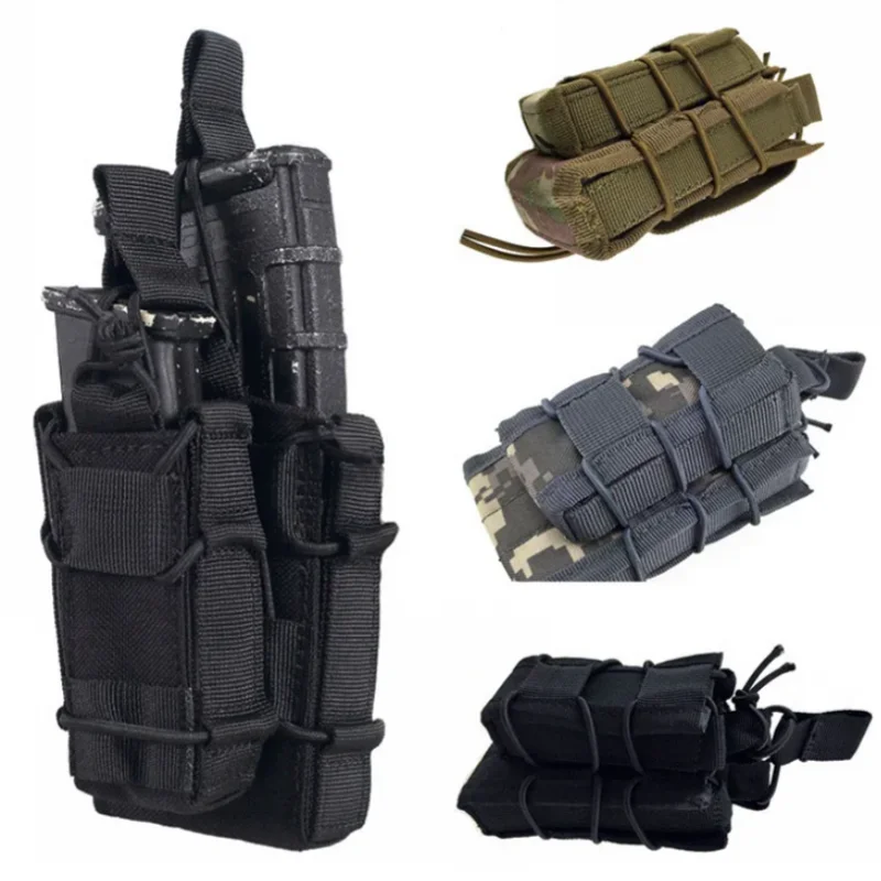Molle-Double-Decker-Magazine-Pouch-Holder-M4-M14-9mm-Single-Mag-Carrier ...