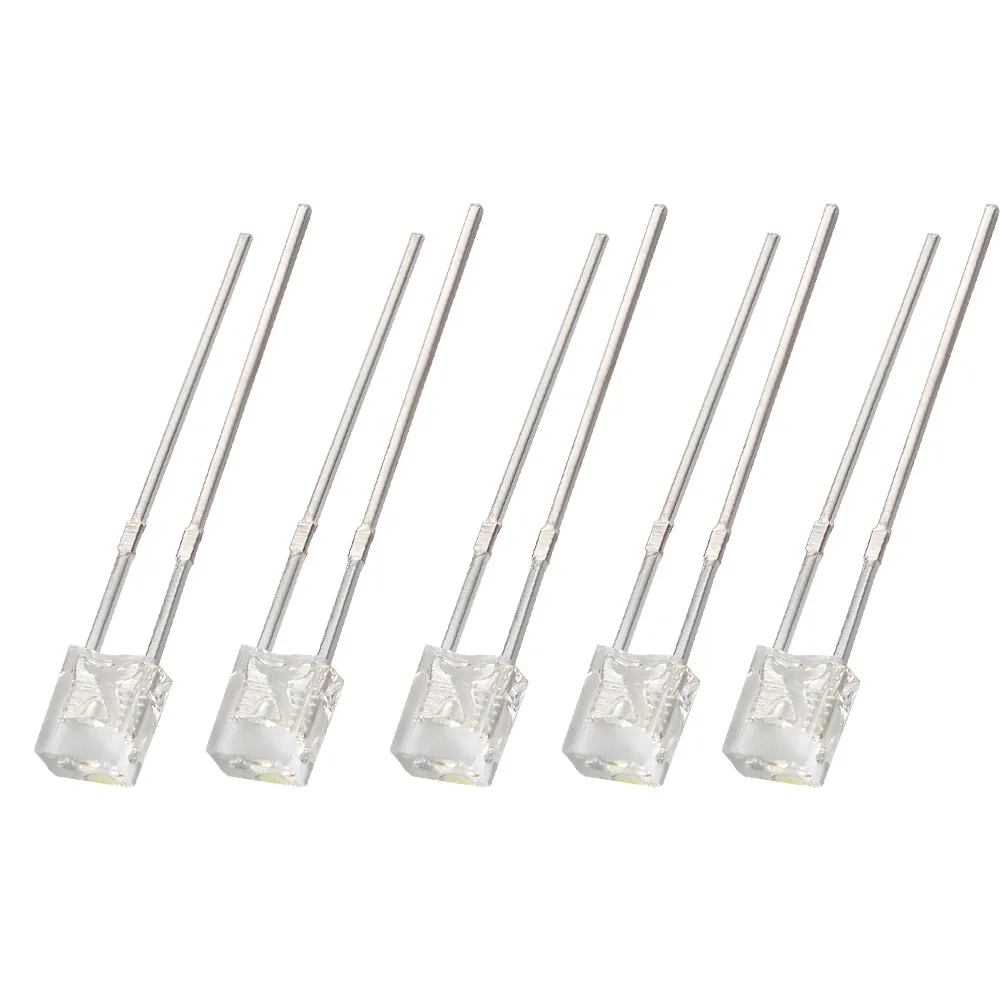 100PCS Transparent LED Diode 2*3*4MM White Green Red Yellow Blue Led ...