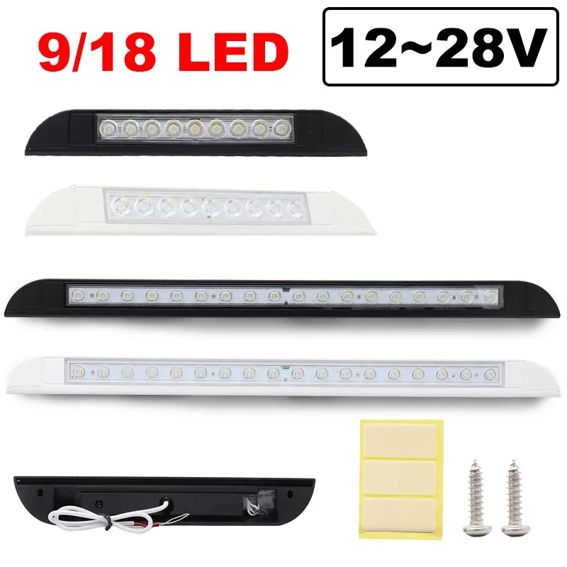 12-28V LED Awning Porch Light Lamp with Touch Switch Interior Exterior ...