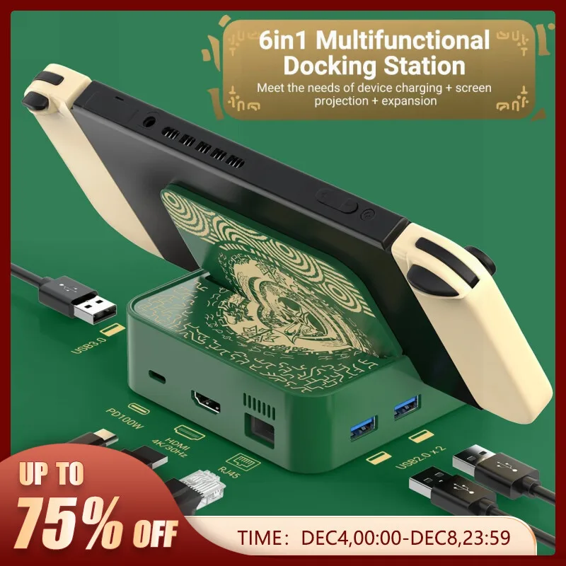 6-in-1-Hub-USB-C-Game-Dock-Station-Multi-Port-Adapter-with-HDMI-USB ...