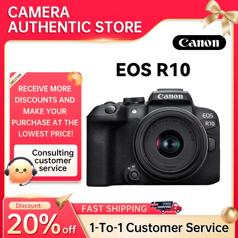 Canon EOS R10 APS-C Flagship Profissional Câmera Digital Mirrorless de ...