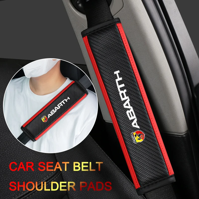 New 2Pcs Car Safety Shoulder Cover Seat Belt Pads For Fiat Abarth 500 ...