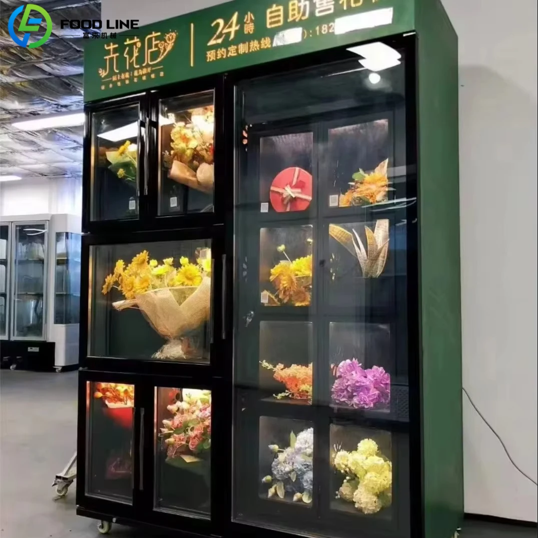 Refrigerated Flower Vending Machines With Self Service And Mobile