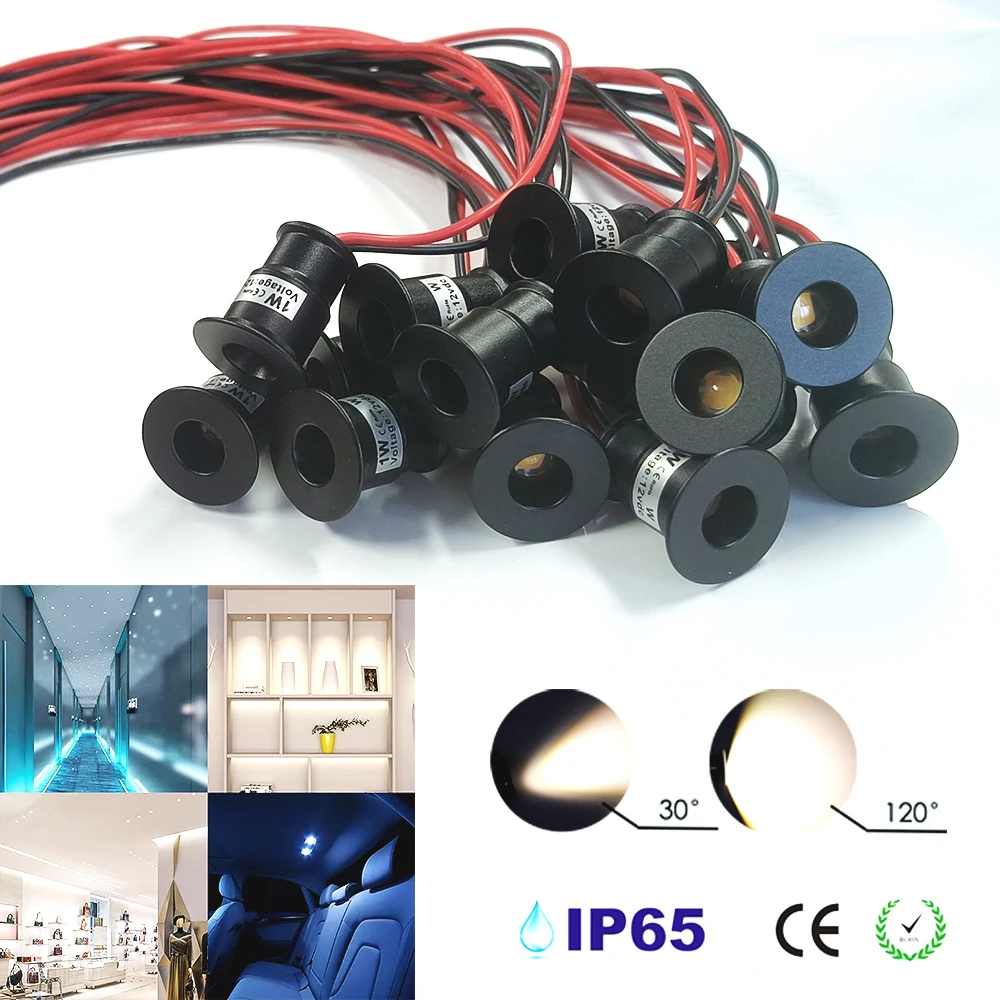 Mini Spotlight 1W Recessed Downlight Dimmable Small LED Spotlight 15mm ...