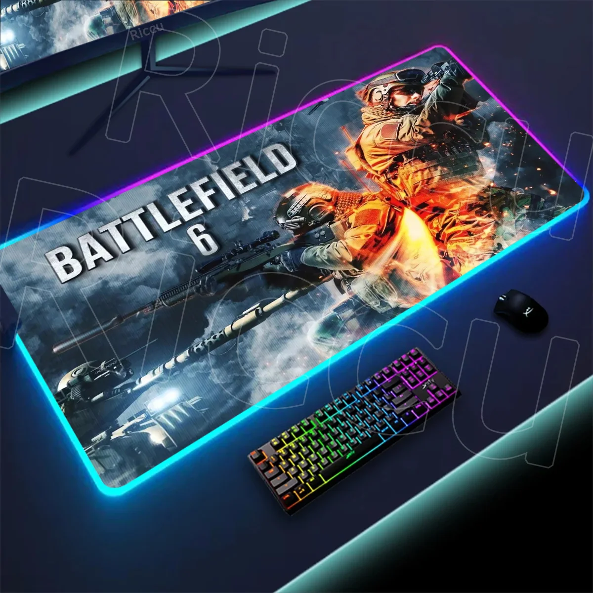 New Gamer Rgb Desk Mat Back Light Led Mousepad Setup Gaming Accessories ...