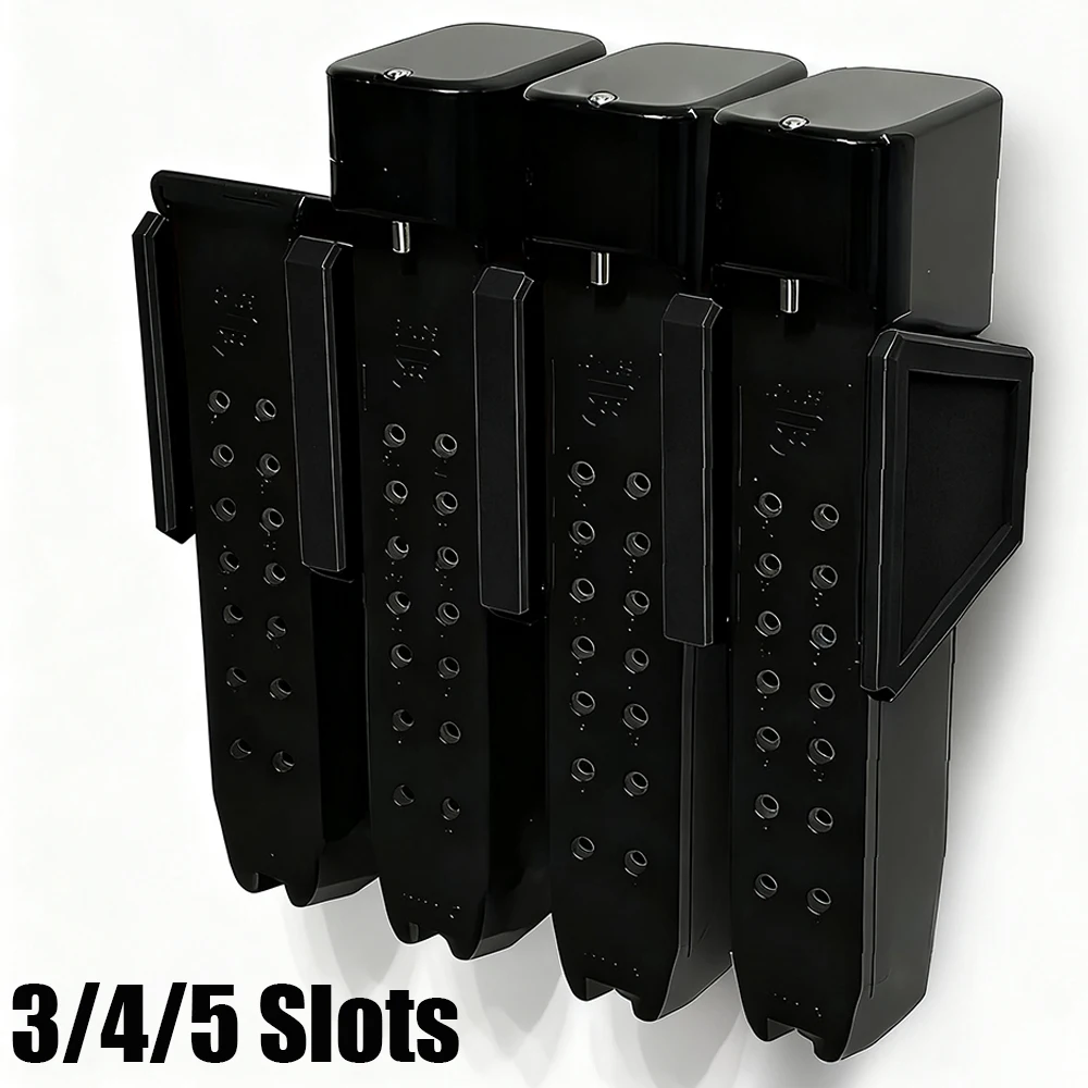 2Pcs Wall Mount Pistol Mag Hoder 3/4/5 Slots Magazine Holder for Glok ...