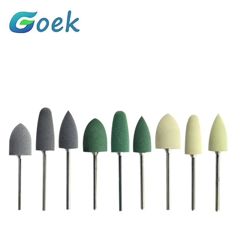 10pcs/set Dental Silicon Rubber Polisher Dentistry Laboratory Silicon ...