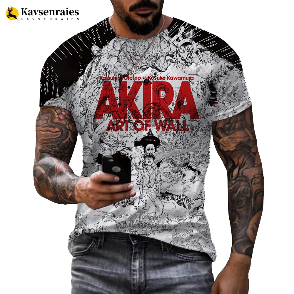 Akira Printed T Shirt Men/women Summer Fashion 3D Akira Printed T-shirt Casual Harajuku Style ...
