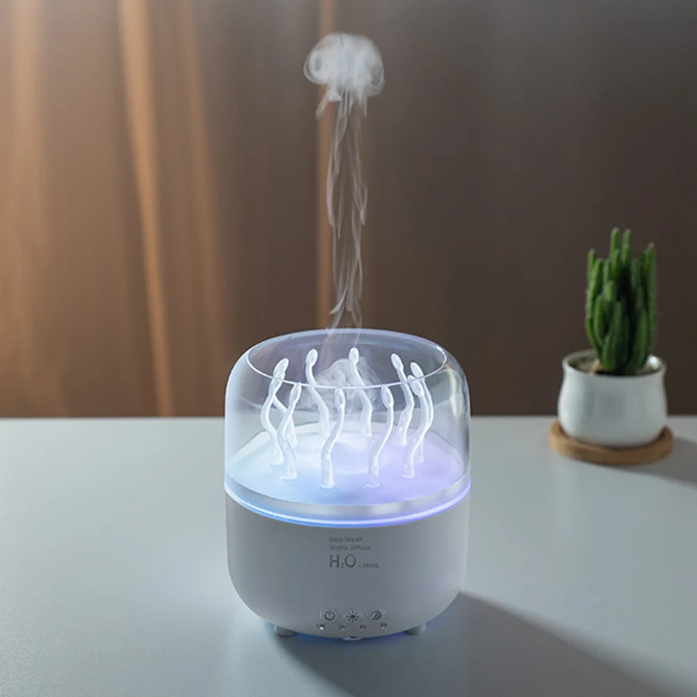 New rotating jellyfish aroma diffuser home desktop fresh air humidifier ...