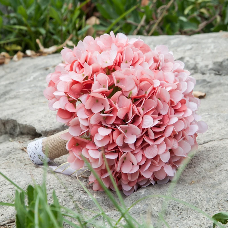 Pink And Green Hydrangea Wedding