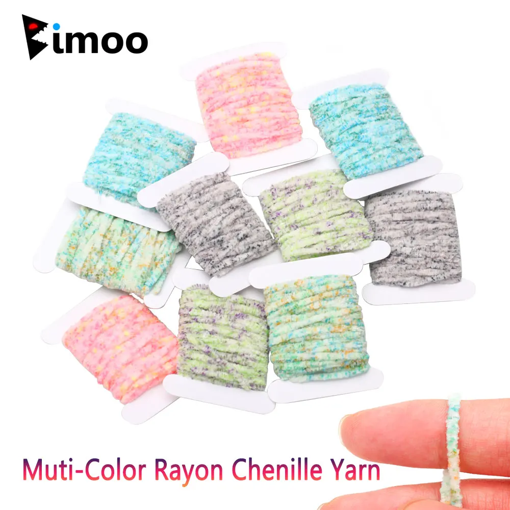 Bimoo-5M-2-6mm-Muti-Color-Rayon-Chenille-Yarn-Woolly-Bugger-Worm-Nymph ...